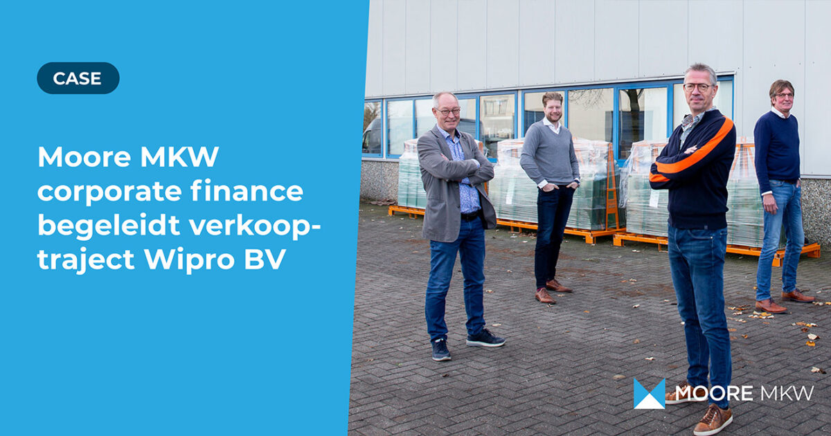 Moore MKW corporate finance begeleidt verkooptraject Wipro B.V.